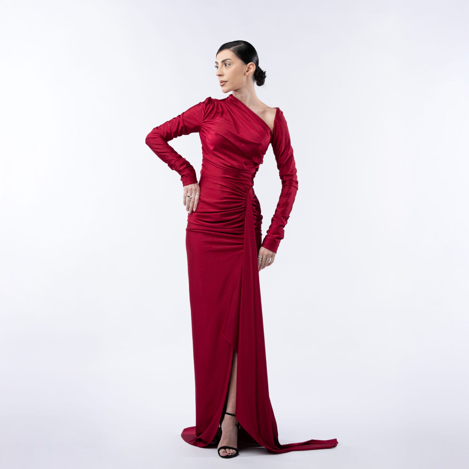 ROCHIE BORDO CU TRENA SI ESARFA • Esanata Design